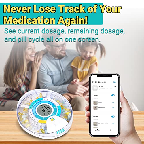 Smart Automatic Pill Dispenser - Bluetooth Automatic Pill Dispenser, 28 ...