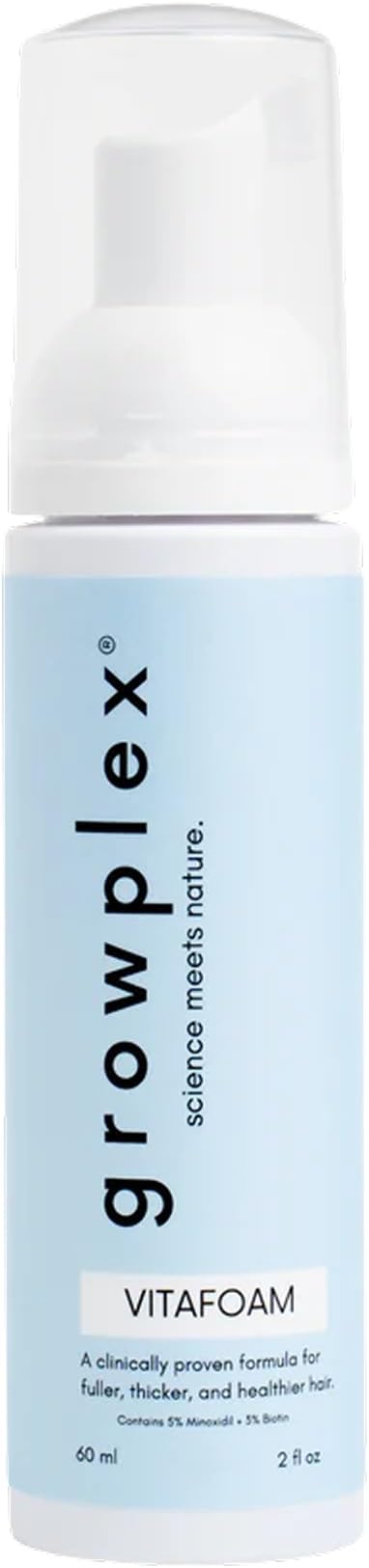 Amazon.com : Growplex Vitafoam 5% Minoxidil Foam for Men & Women, DHT ...