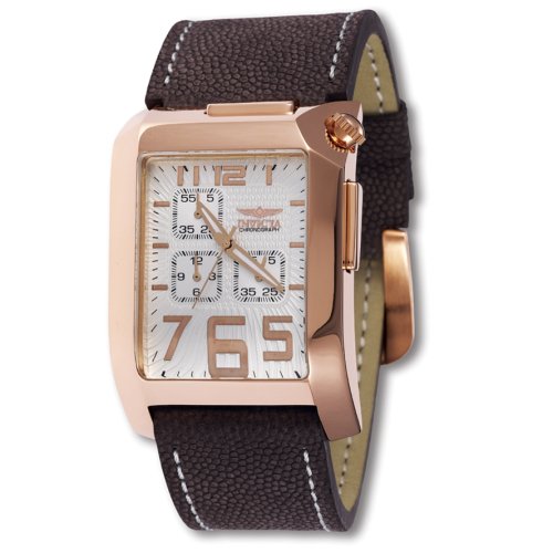 Buy Invicta Men's 2420 Time Square Chrono Grey Leather Watch Online at ...