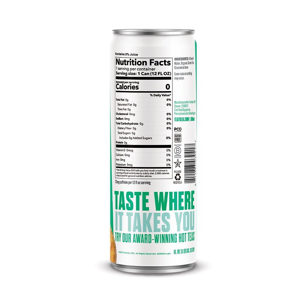 Snapklik.com : Unsweetened Easy Green Organic Iced Tea Cans 12 Slim ...