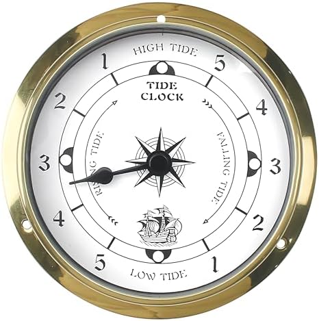 Amazon.com: SALTY Home - Tide Clock - Coastal Decor - 12.2Inch Wall ...