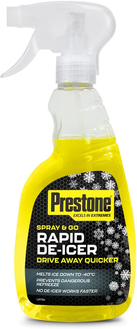 Prestone De-Icer, Anti Freeze Spray For Car Window, Fast Acting De-Icer ...