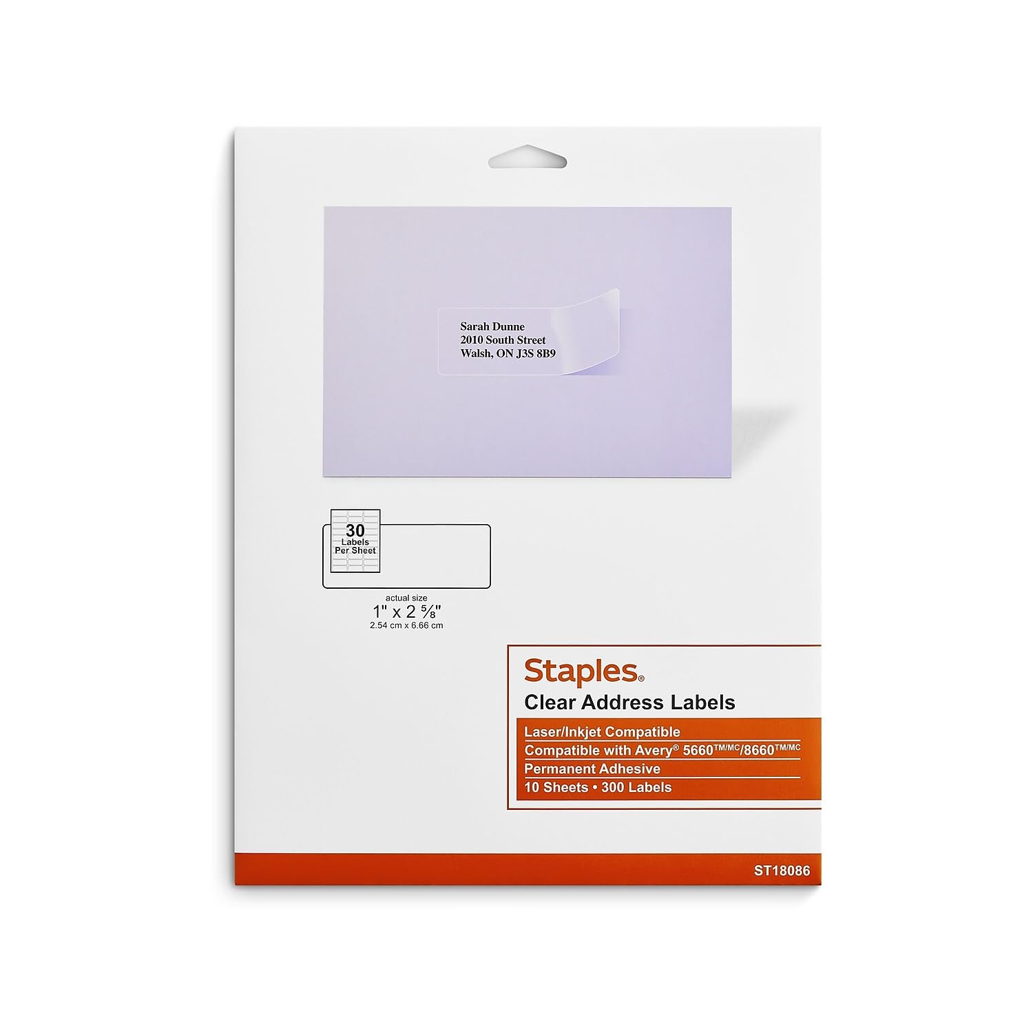 Etiquetas De Dirección Personalizadas De Staples GRAPAS DE COLORES