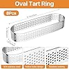 Amazon.com: Boocalny 8Pcs Oval Tart Rings, Metal Pastry Mold for French ...