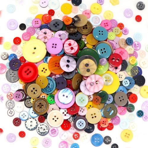 Amazon.com: 330 Pcs Craft Buttons Bulk,Round Buttons Sewing,DIY ...