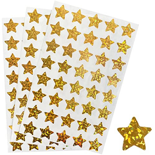 Buy Fiercy 0.6 inch (1.5 cm) Gold Star Stickers, 1280 Package Glitter ...