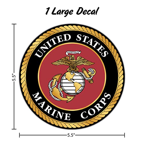Snapklik.com : Marine Corps Car Decal - Large 5.5 USMC Vinyl Decal For ...