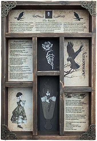 Amazon.com: INSOVITA Rustic Edgar Allan Poe Poems Cabinet of ...