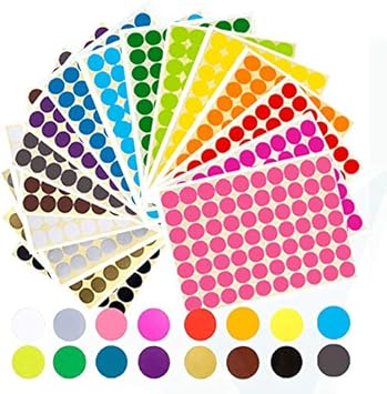 Amazon.com : 1120 PCS 3/4" Round Color Coding Dots Circle Coding Labels ...