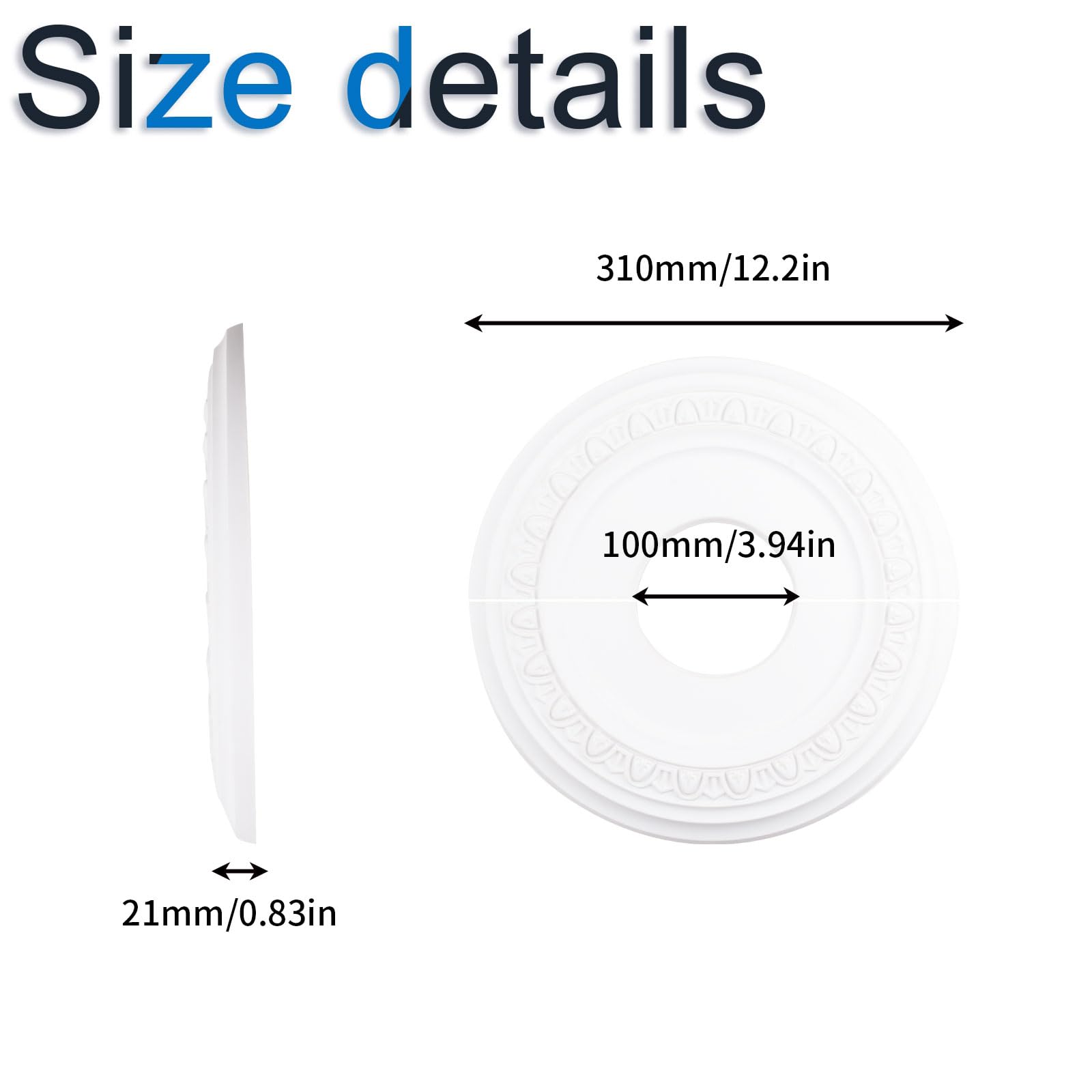 Snapklik.com : 1Pack Split Lighting PU Ceiling 3D Modeling Ceiling ...