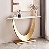 Amazon.com: VASOENY 47.24 in Modern Console Table, Sintered Stone ...