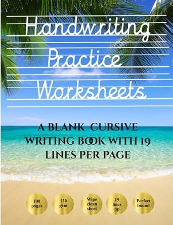 Handwriting Practice Worksheets: A book with 100 blank handwriting ...