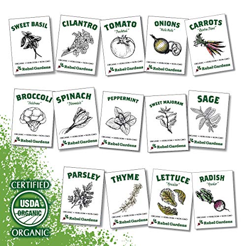 Kitchen Garden Seed Collection - Certified Organic Herb & Vegetable ...