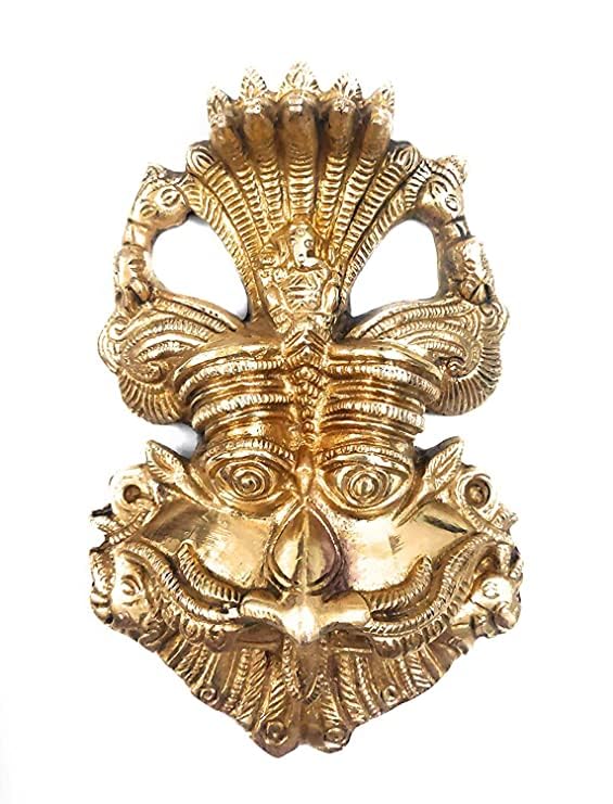 Buy DEV SAMAGRI Metal Narsingh Face/Metal Feng Shui Vastu Showpiece ...