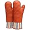 Amazon.com: RED LMLDETA Heat Resistant 550 Degree Oven mitt, Silicone ...
