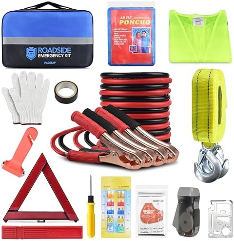 CYECTTR Car Roadside Emergency Kit,Auto Vehicle Truck Safety Emergency ...