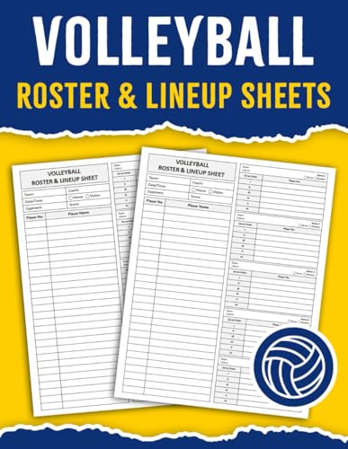 『Volleyball Roster and Lineup Sheets: Volleyball Roster & Line-Up Sheet ...