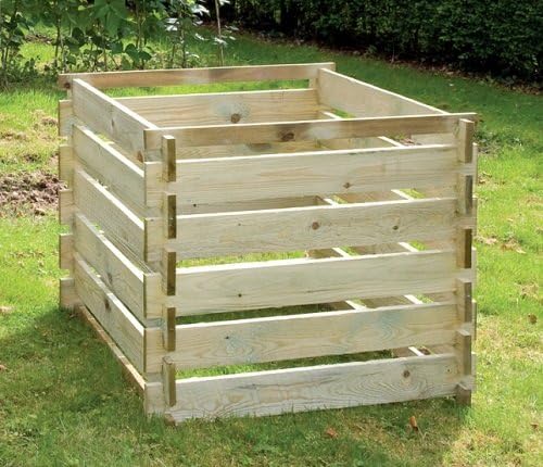 Lacewing Traditional Wooden Composter - Medium - 605 Litres - Slatted ...