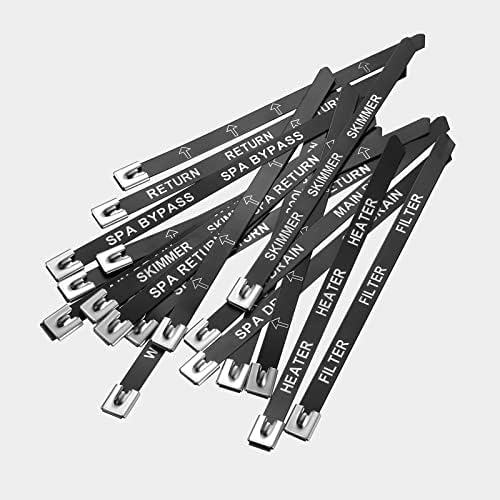 Amazon.com: MANWU Swimming Pool Plumbing Identification Labels tag, 304 ...