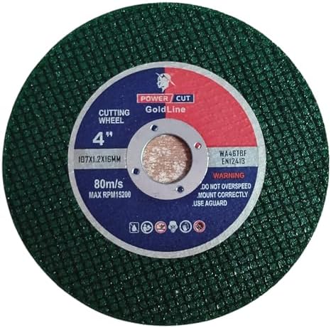 POWER CUT 4-Inch Double Net Cut off Wheels 107x1.2x16mm for Metal and ...