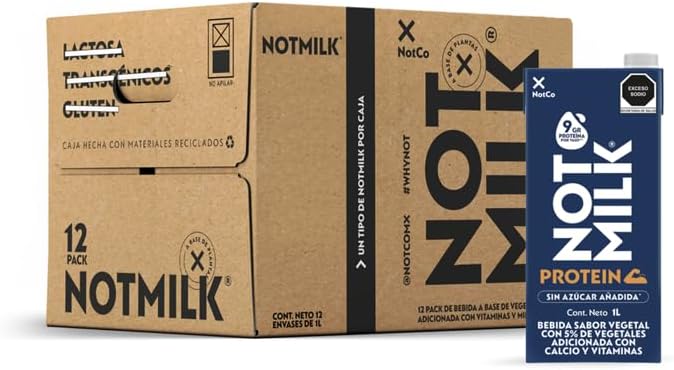 Notco - Leche Vegetal Notmilk Protein 1 Lt - 12 Unidades : Amazon.com ...
