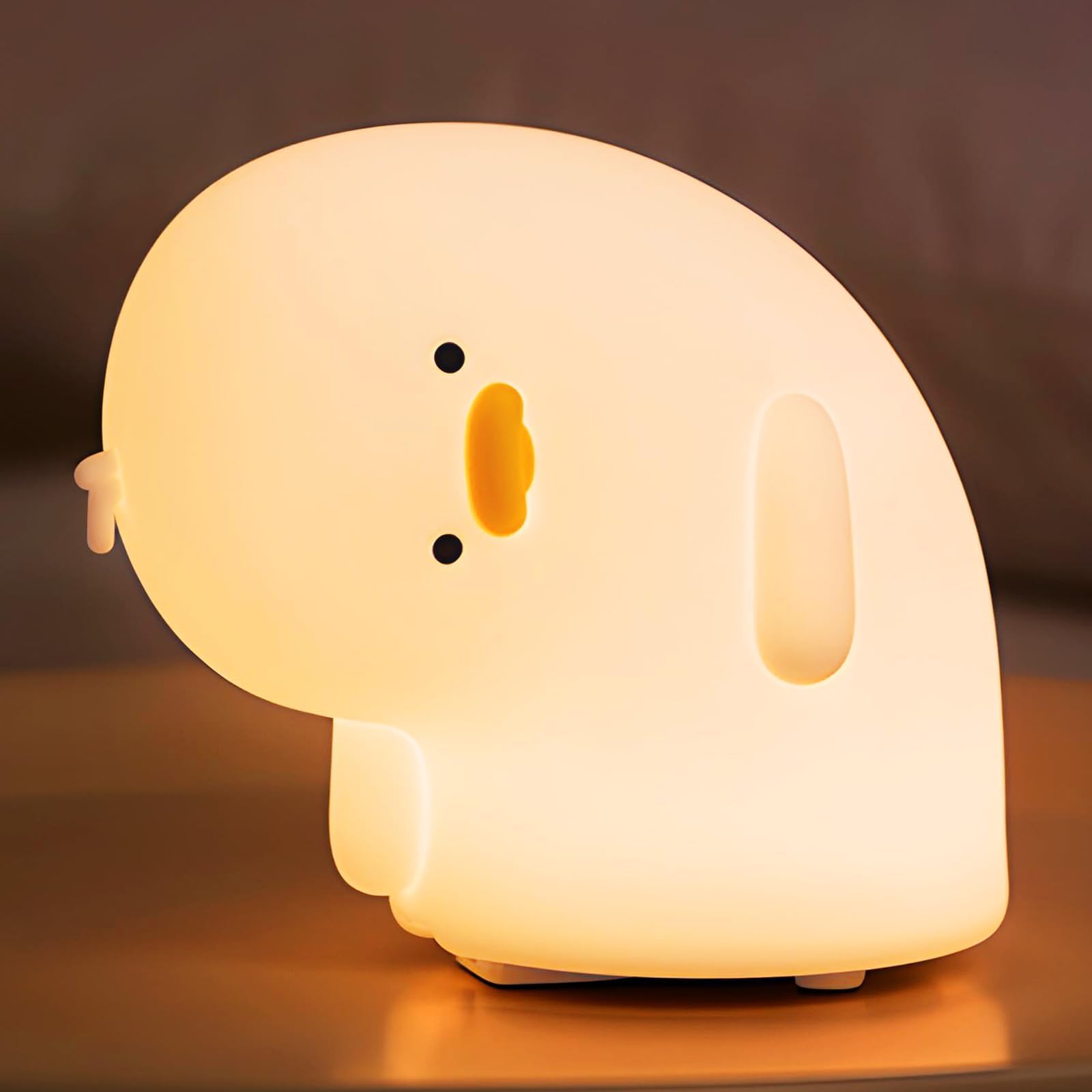 UNEEDE LED Benson Night Light, Cute Duck Animal Silicone Nursery Night ...