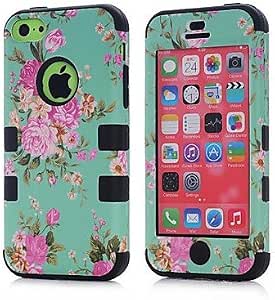 Zaki 3 in 1 Elegant Penoy Flower Pattern Hard Soft Silicone Back Case ...