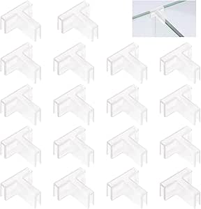 UFURMATE Glass Connector, 18Pcs Plastic T Shape Glass Clamps ...