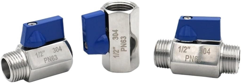 Amazon.com: 304 Stainless Steel Ball Valve 1/8 1/4 3/8 1/2 3/4(1/2",NPT ...