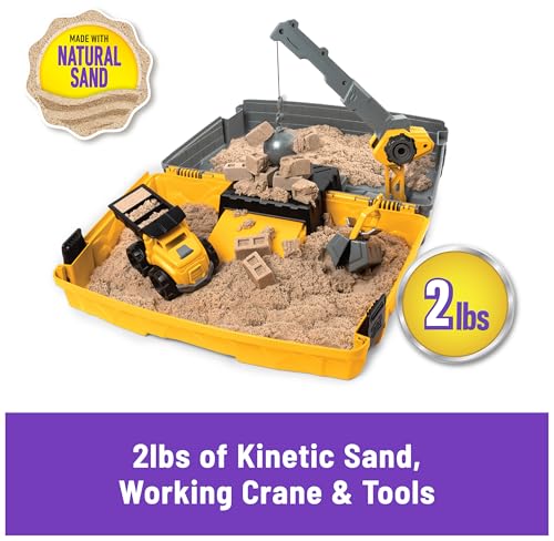 Kinetic Sand, Construction Site Folding Sandbox with Toy Truck, 2lbs ...