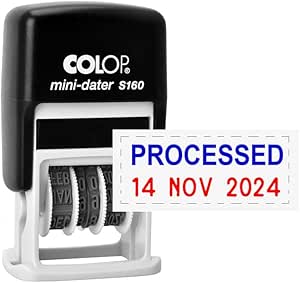 Amazon.com : Stampcrafters Colop S160 Date Stamp with Phrase PROCESSED ...