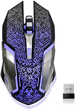 Amazon.com: Wireless Gaming Mouse Honeycomb 2.4G USB Cordless Mouse RGB ...