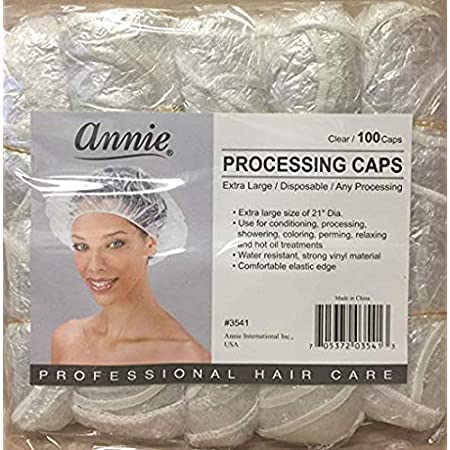 Amazon.com: "ANNIE" Extra Large Processing Caps Clear 100 Caps (1 pack) : Beauty & Personal Care