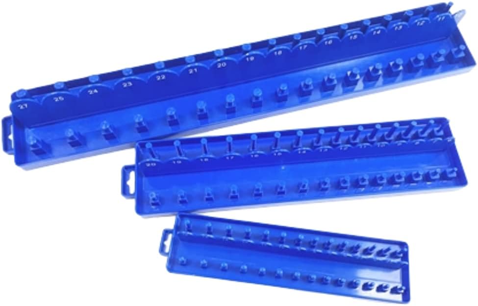 US PRO 3 PCE Socket Storage Rack Tray for 1/4, 3/8, and 1/2 Inch ...