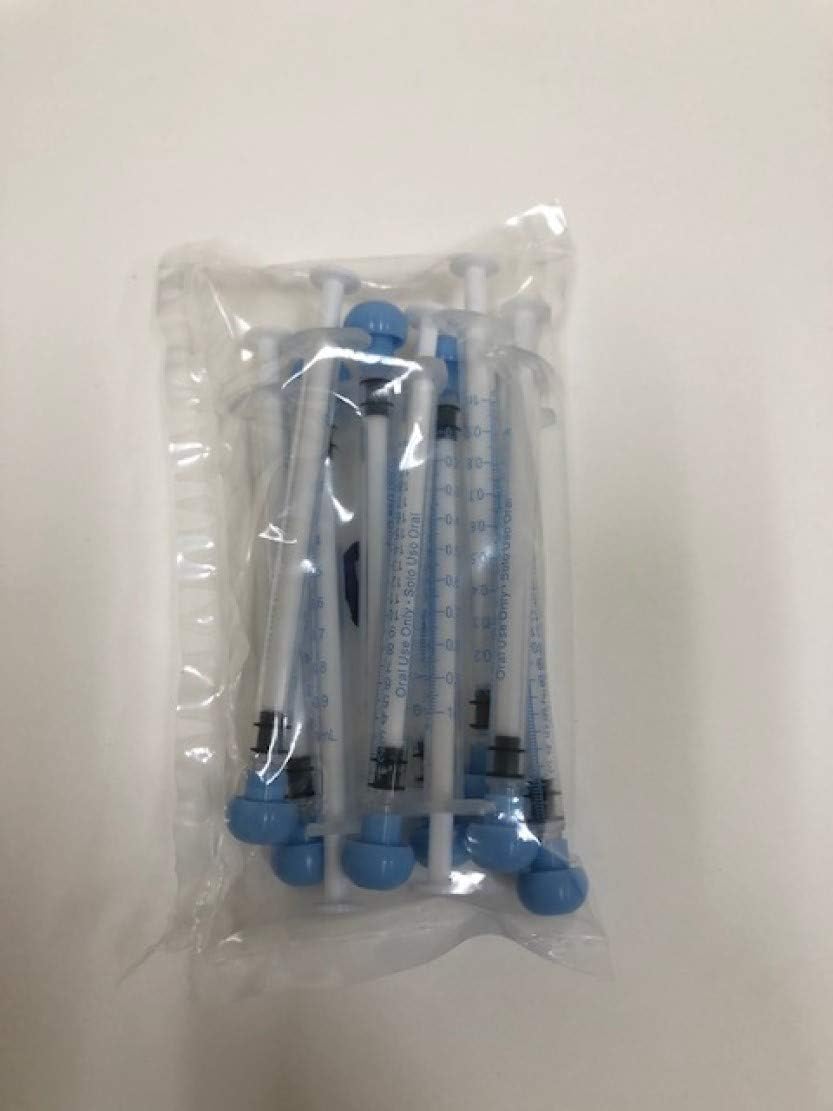 Amazon.com: Easy Glide 1ml 1cc Oral Syringe, Caps Included, Great for ...