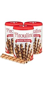 Amazon.com: Pirouline Rolled Wafers – Chocolate Hazelnut – Rolled Wafer ...