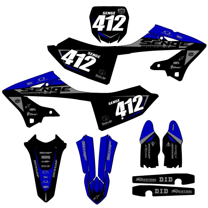 Amazon.com: 2022-2025 YZ 125 Binary Blue Senge Graphics Complete Kit ...