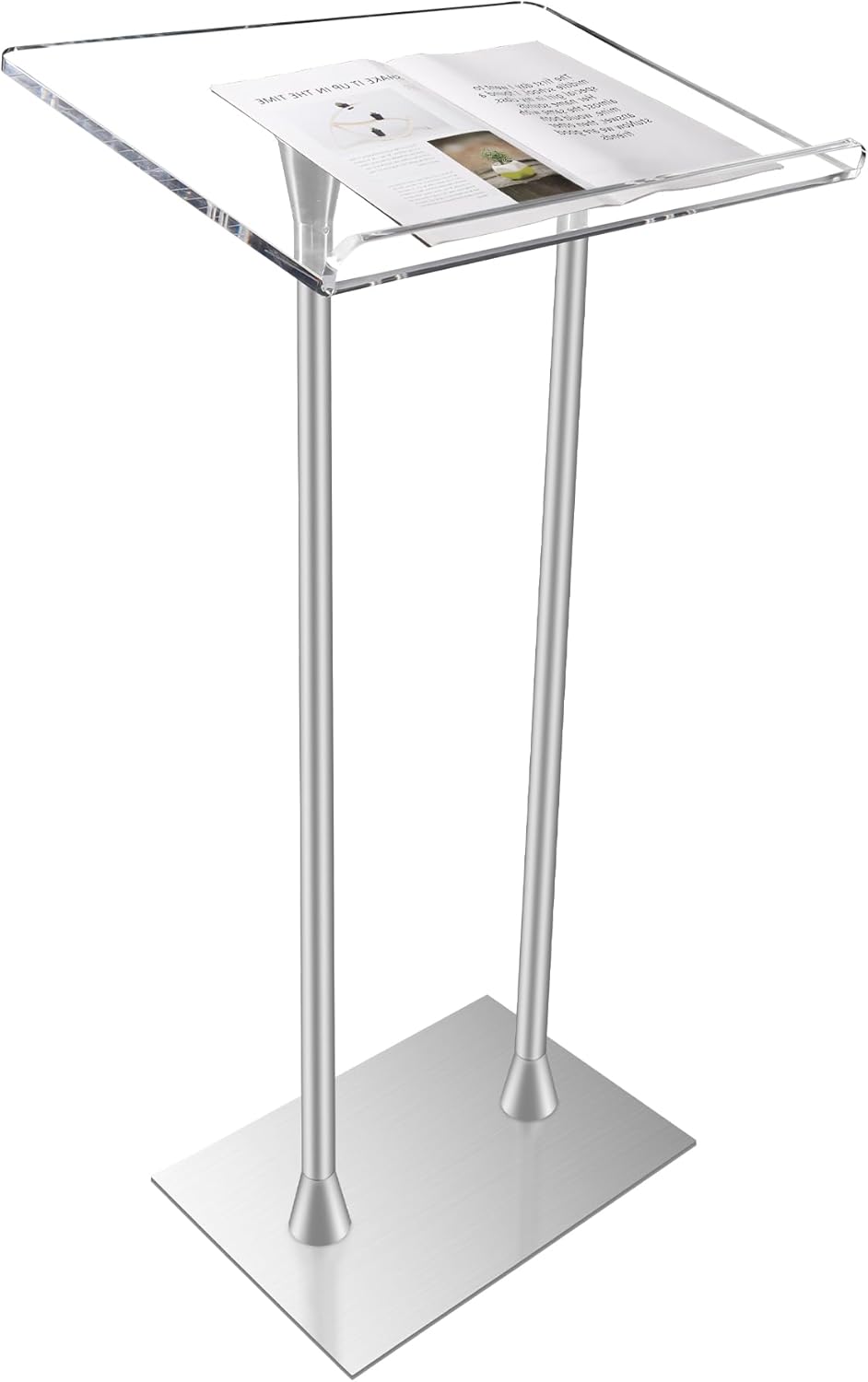 Amazon.com : DEENKK Simplicity Acrylic Podium Stand with Metal Double ...