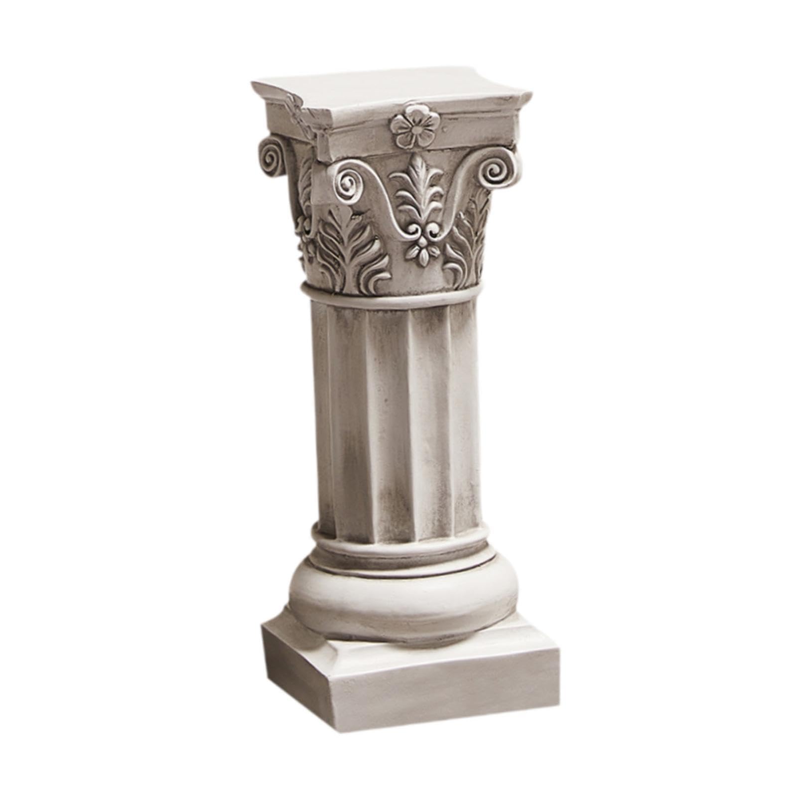 Roman Column Statue Uniquewise Fiberglass White Plinth Roman Style