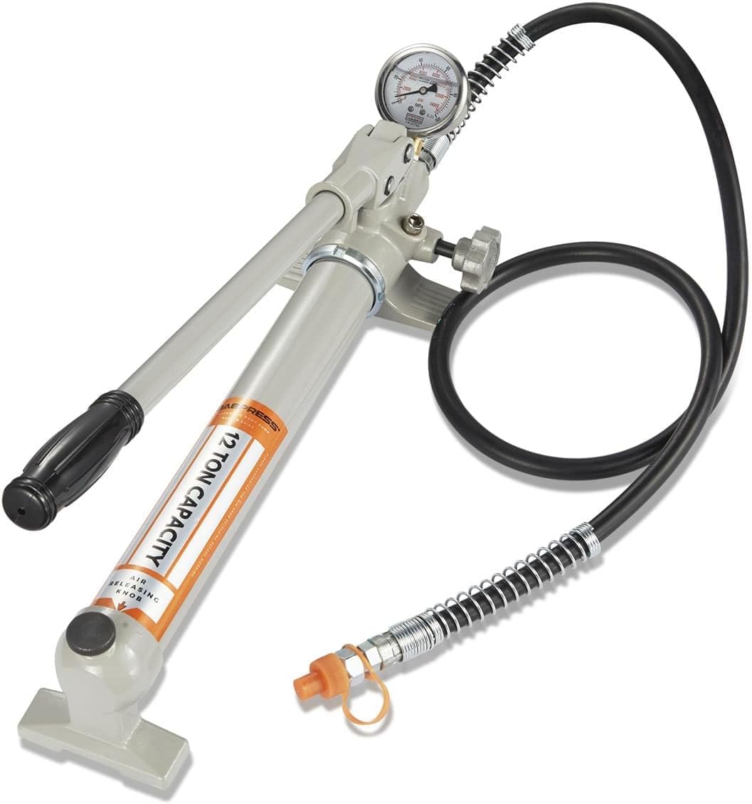 Amazon.com: 12 Ton Capacity - Hydraulic Hand Pump with Pressure Guage ...