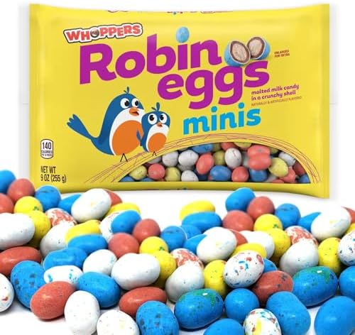 Amazon.com : Robin Eggs Whoppers Chocolate Candy 9oz 1 Pack - Whoppers ...