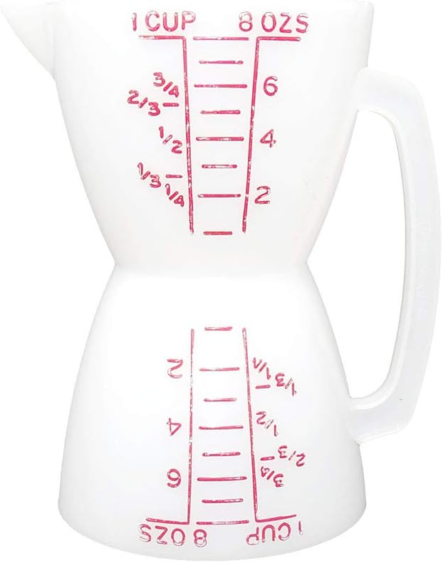 Amazon.com: Vintage Tupperware Sheer White Double Wet Dry One Cup ...