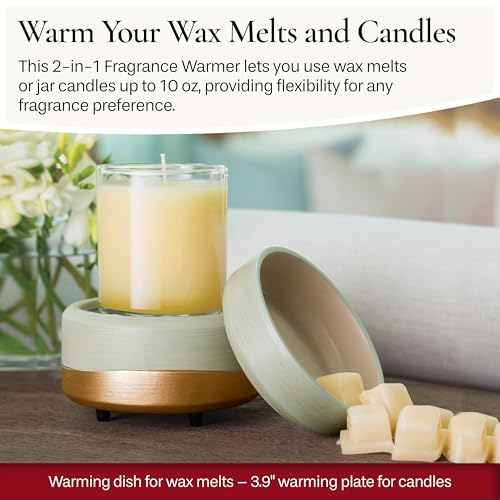CANDLE WARMERS ETC 2-in-1 Candle and Fragrance Warmer for Warming ...