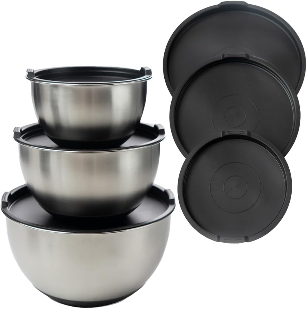 Amazon.com: Table Concept Mixing Bowls with Airtight Lids, Stainless ...