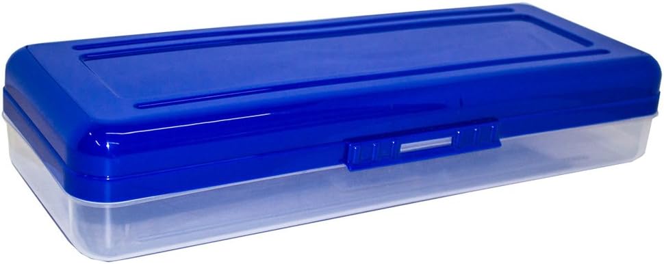 HQ Advance Products Plastic School Box, Extra Long, Assorted Color Tops ...