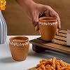 Amazon.com | Desi Favors Kullad Cup with Muggu Print | Indian Ceramic ...