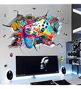 Amazon.com: Game Wall Stickers Gaming Room Wall Decals for Teenagers ...