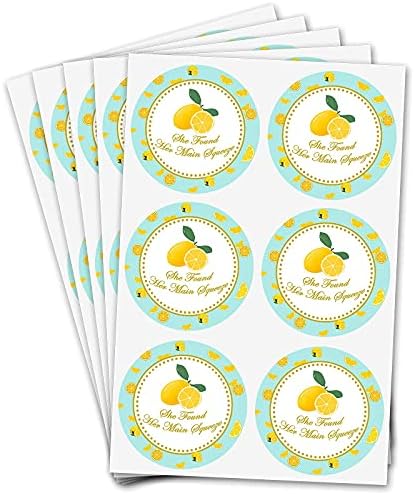 Amazon.com: 2" Round She Found Her Main Squeeze Lemon Bridal Shower ...
