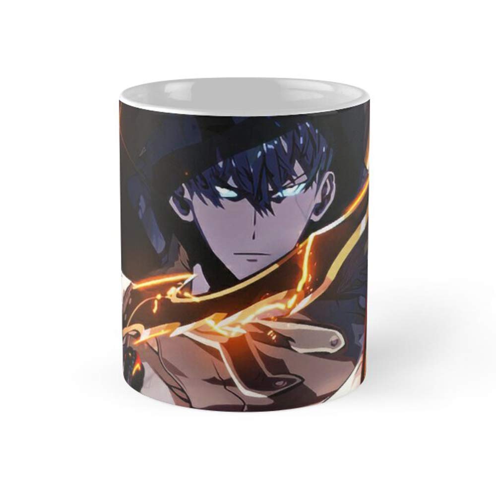 Buy Solo Leveling Sung Jin Woo Coffee Mug 11oz Ceramic Tea Cups Online ...