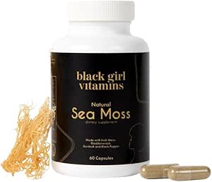 Amazon.com: Black Girl Vitamins - Irish Sea Moss Capsules (500 mg) for Immune Support - Organic ...